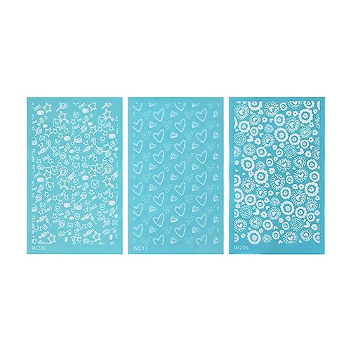 Polymer Clay Silk Screen Stencils, Exquisite Pattern Silkscreen Print Kit for Printing on Clay (202, 204, 217)