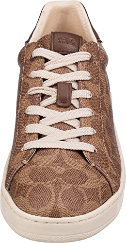 COACH Lowline Low Top for Women - Cushioned Insole, Supportive and Stable Lightweight Casual Sneakers Tan PVC 8.5 B - Medium