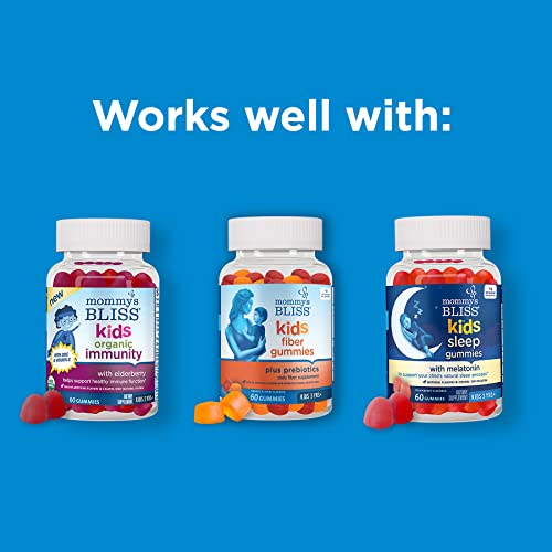 Mommy's Bliss Kids Probiotic + Prebiotic Gummies, Supports Immunity & Digestion for Kids 2 Years+, Less Sugar, Yummy Berry Flavor, 45 Count (Pack of 3)