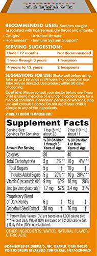 Zarbee's Naturals Children's Cough Syrup with Dark Honey, Natural Cherry Flavor, 4 Ounce Bottle