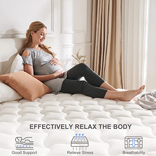 JINGWEI Full Mattress, 10 Inch Innerspring Hybrid Mattress in a Box, Individually Pocket Coils,Full Size Mattress
