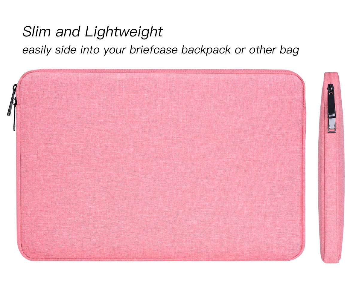 15.6 Inch Laptop Sleeve Case for Lenovo IdeaPad 3 3i/Lenovo ThinkPad E15/ Legion/Yoga 7i 16 inch/Flex 5, LG Gram 16", Dell HP Asus Acer Chromebook with Small Case, Pink