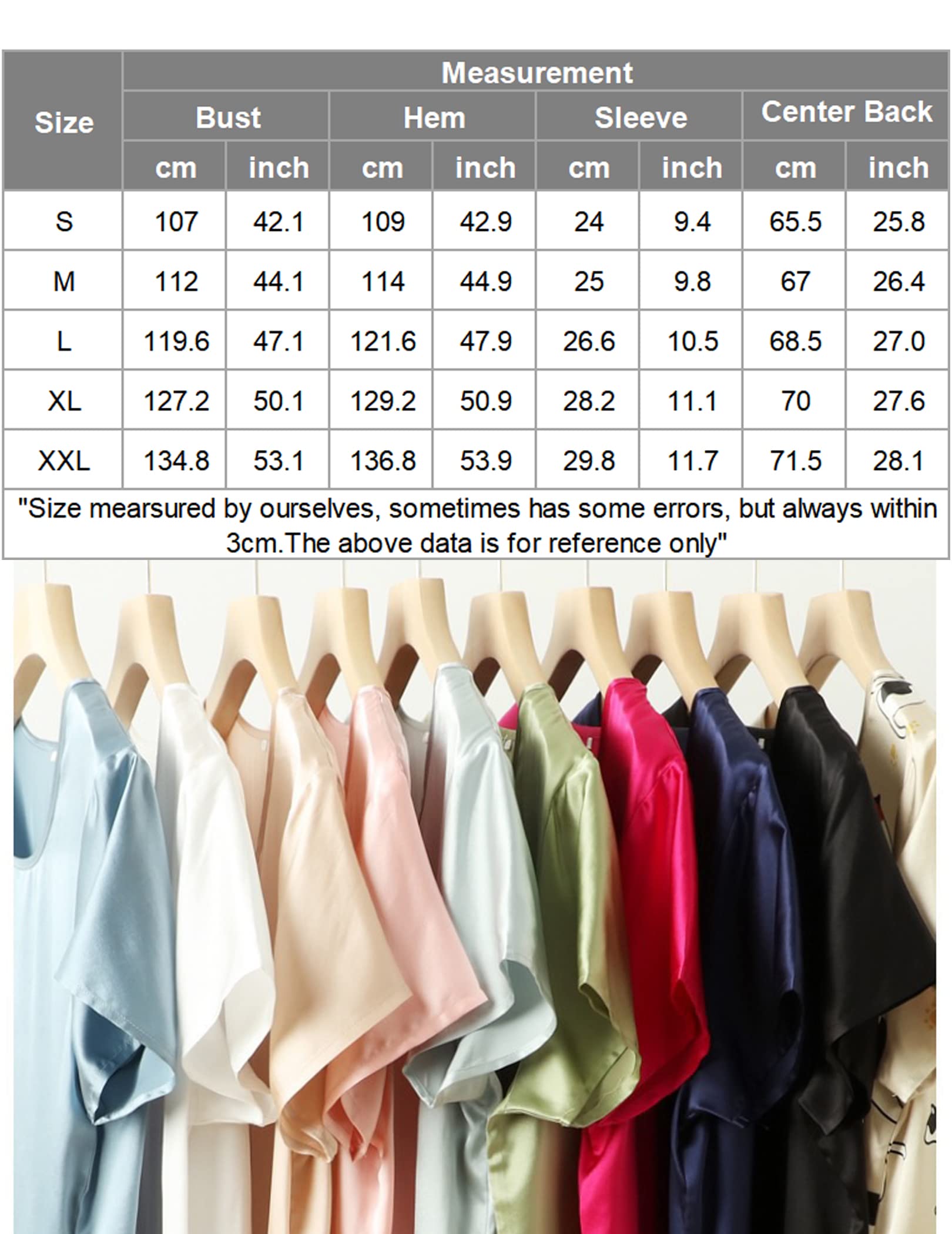 Chigant Womens Short Sleeve Satin Blouse Casual Silk Shirts V Neck Tunic Top Loose Silk Satin Top for Summer Orange