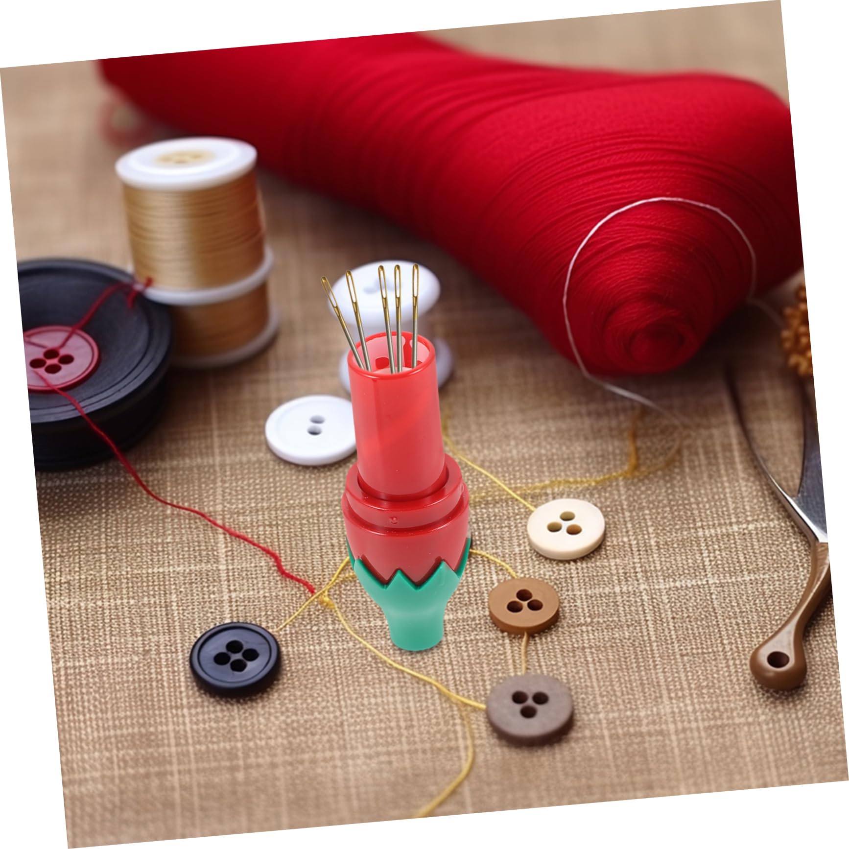 EXCEART 6Pcs Needle Storage Tubes Sewing Needle Pins Box Container Plastic Fruit Shape Tool Box Holder Organizer for DIY Small Items Toothpick Beads Jewelry