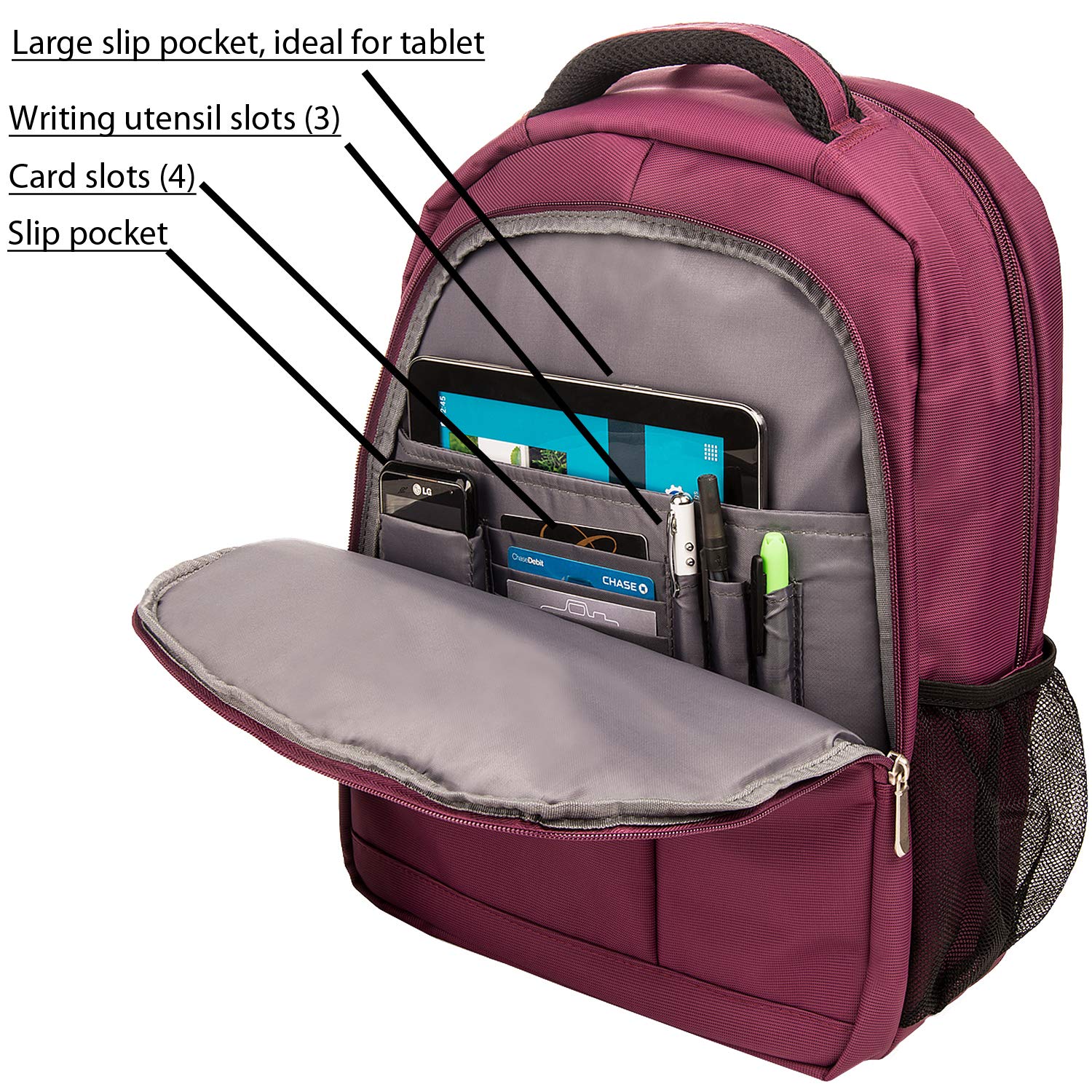 HDMI Cable and Secure Purple Laptop Backpack 15-inch Made for Inspiron, Dell Latitude, Vostro, XPS, Precision, G15 G3 G5 G7