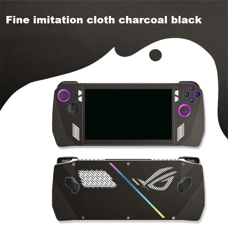 Protective Skin Sticker for ROG Ally, Leather Made Anti Fingerprint Scratch Resistant Cover for ROG Ally Gaming Handheld Accessories (Vegan Leather Pure White)