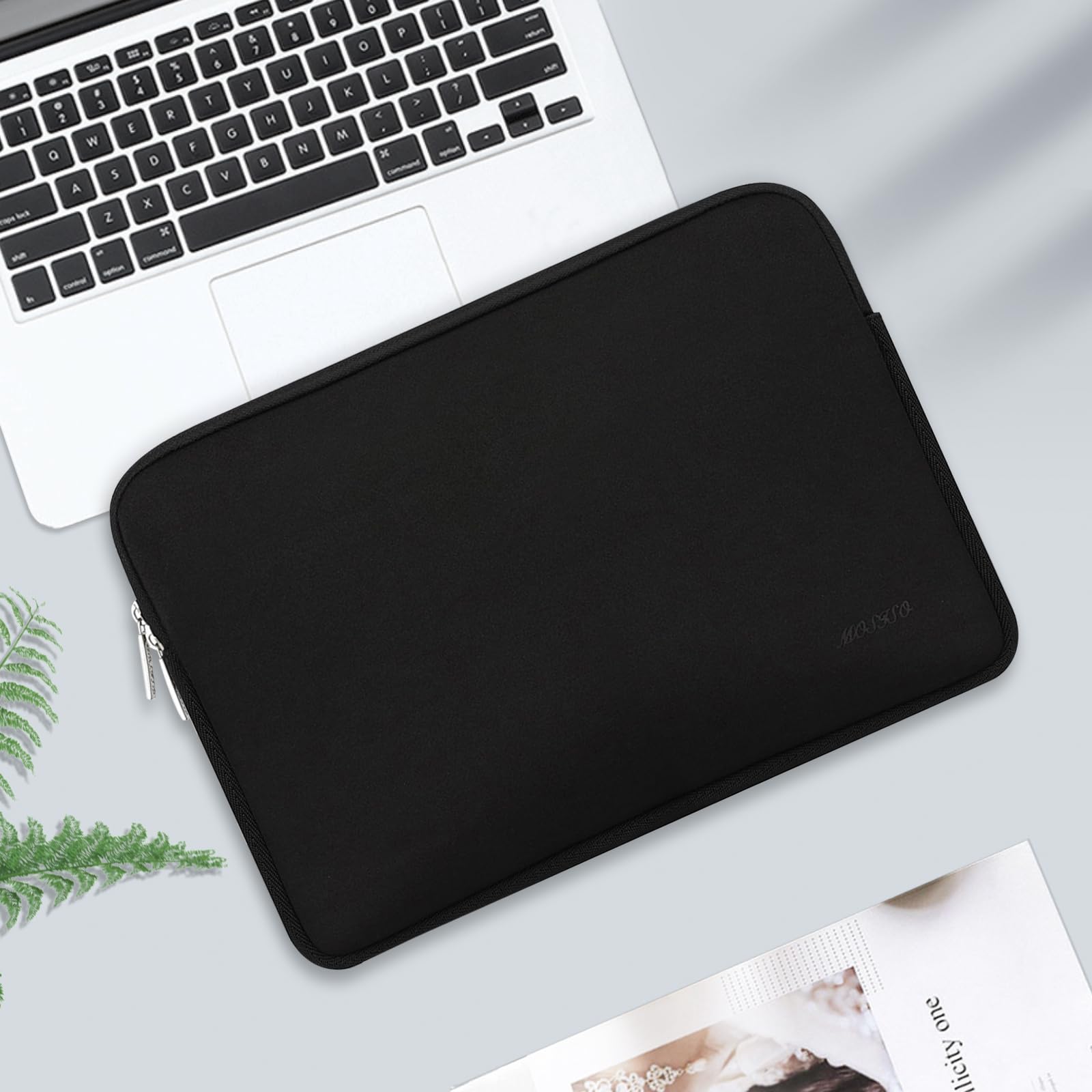 MOSISO Laptop Case 16 inch, 15-15.6 inch Laptop Sleeve Bag Compatible with MacBook Pro 16 inch, HP, Acer, Dell, Lenovo, ASUS Notebook, Neoprene Computer Sleeve Bag with Small Case, Black