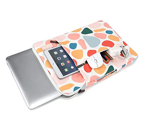 SANFAN 360 Protective Laptop Sleeve Case Bag, Cover with Handle and Luggage Strap for iPad 12.9 inch, MacBook Pro Air 13" and 12.5 inch-13.3 inch Screen Devices (Stones)