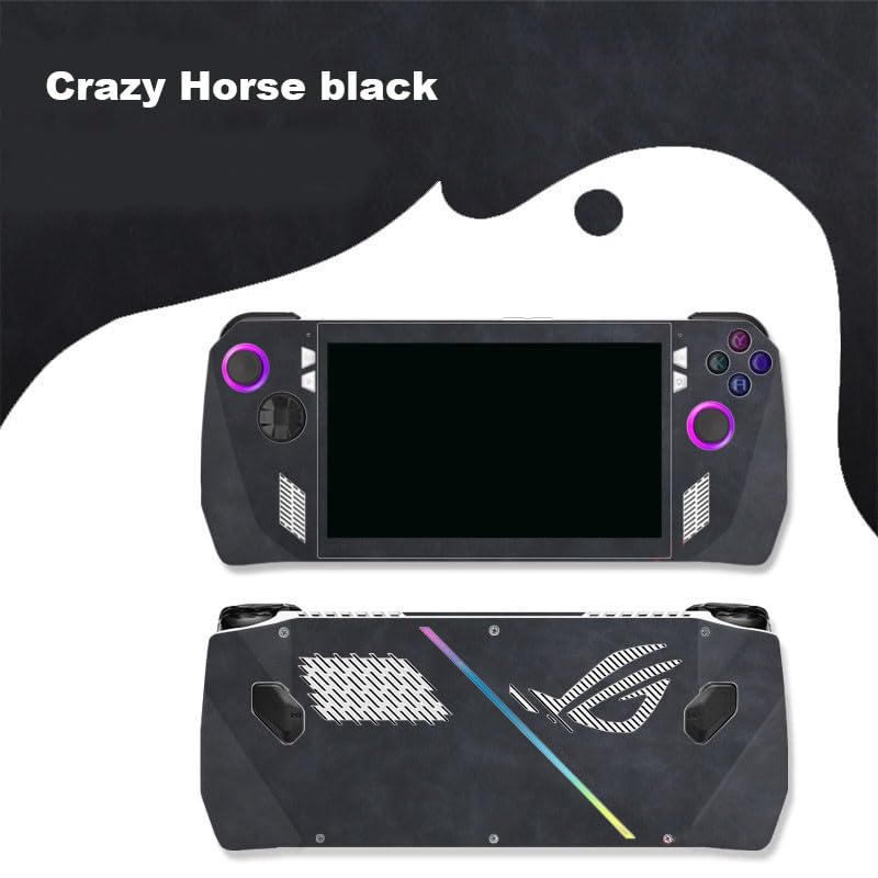 Protective Skin Sticker for ROG Ally, Leather Made Anti Fingerprint Scratch Resistant Cover for ROG Ally Gaming Handheld Accessories (Vegan Leather Pure White)