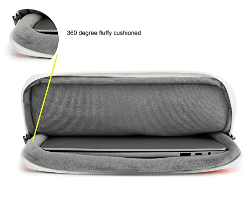 SANFAN 360 Protective Laptop Sleeve Case Bag, Cover with Handle and Luggage Strap for iPad 12.9 inch, MacBook Pro Air 13" and 12.5 inch-13.3 inch Screen Devices (Stones)