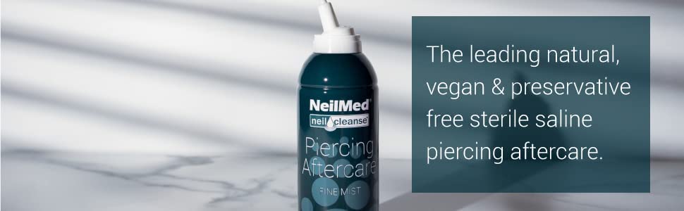 NeilMed NeilCleanse Piercing Aftercare, Fine Mist, 6.3 Fluid Ounce