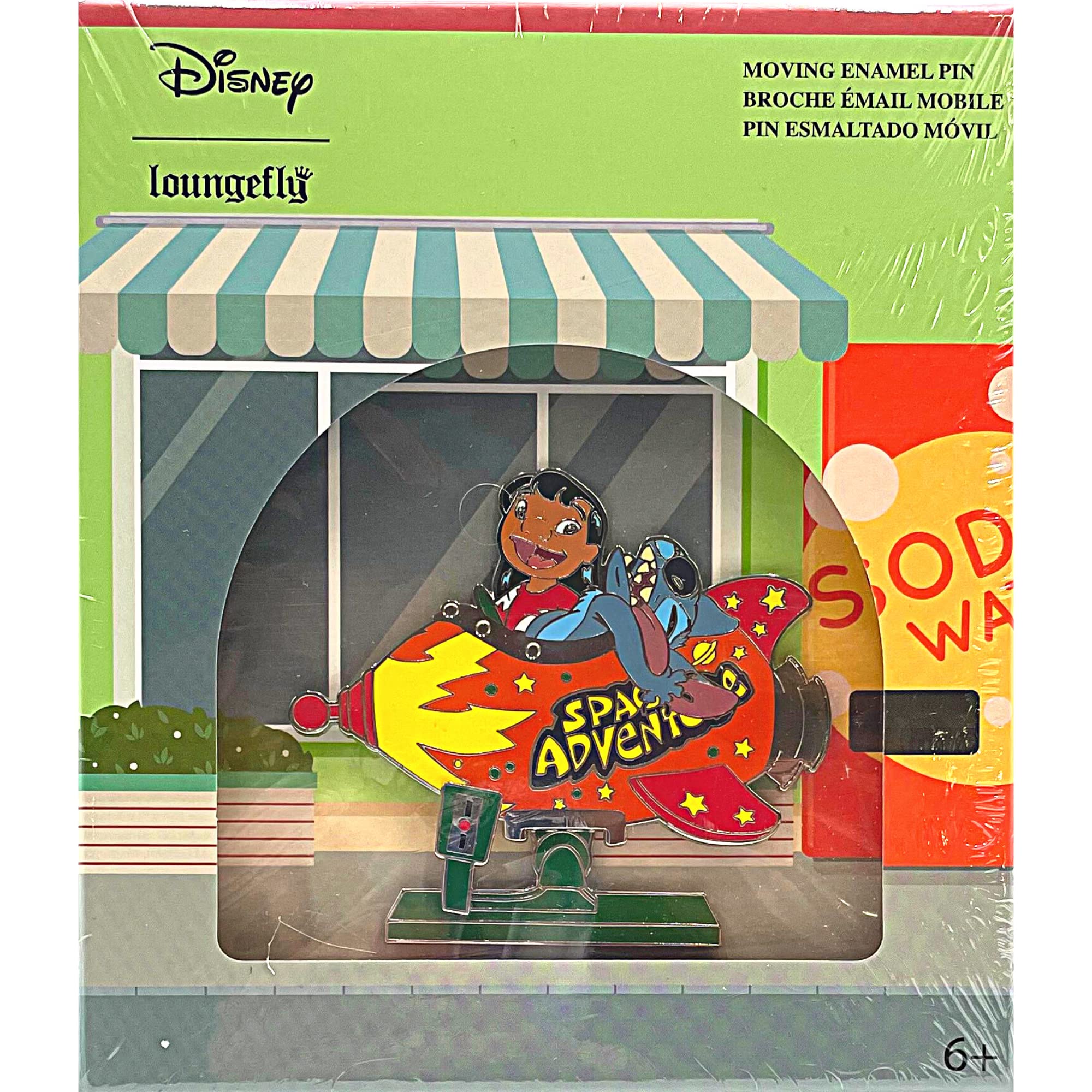 Loungefly Lilo and Stitch Space Adventure Collectors Pin, Individually Boxed Disney Enamel Pins, 3 Inches