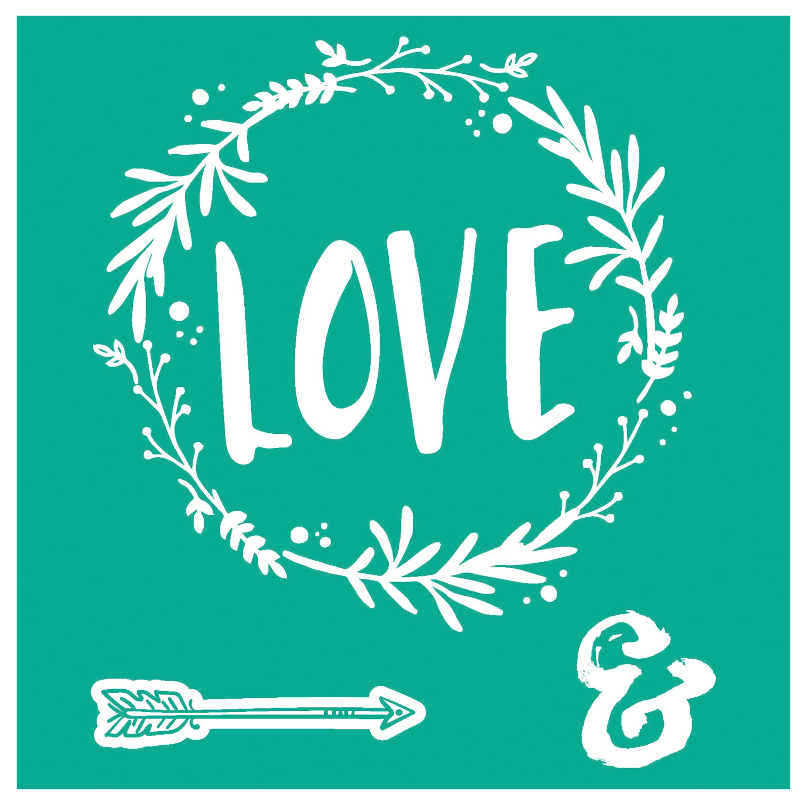 BOOLOOEN Silk Screen Stencil, Reusable Self-Adhesive Stencil for on Wood, Chalkboard, Home Decor, 8.5'' x 8.5''.