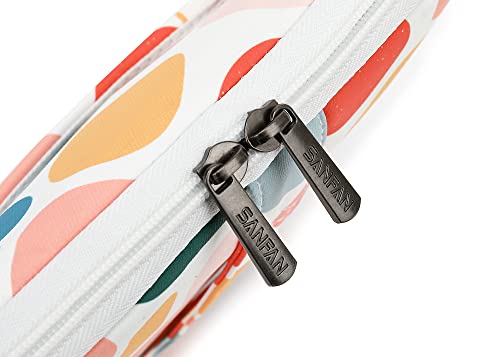 SANFAN 360 Protective Laptop Sleeve Case Bag, Cover with Handle and Luggage Strap for iPad 12.9 inch, MacBook Pro Air 13" and 12.5 inch-13.3 inch Screen Devices (Stones)