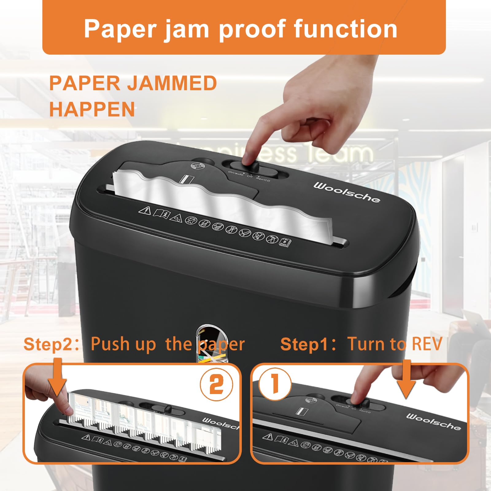 Paper Shredder, 10-Sheet Strip Cut with 3.17-Gallon Basket, P-2 Security Level, 3-Mode Design Shred CD and Credit Card, Durable&Fast with Jam Proof System, Paper Shredder for Home Office (ETL)