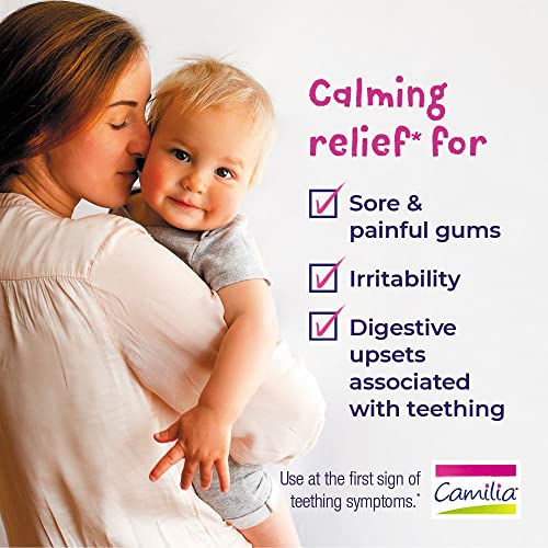 Boiron Camilia Teething Drops for Daytime and Nighttime Relief of Painful or Swollen Gums and Irritability in Babies - 30 Count