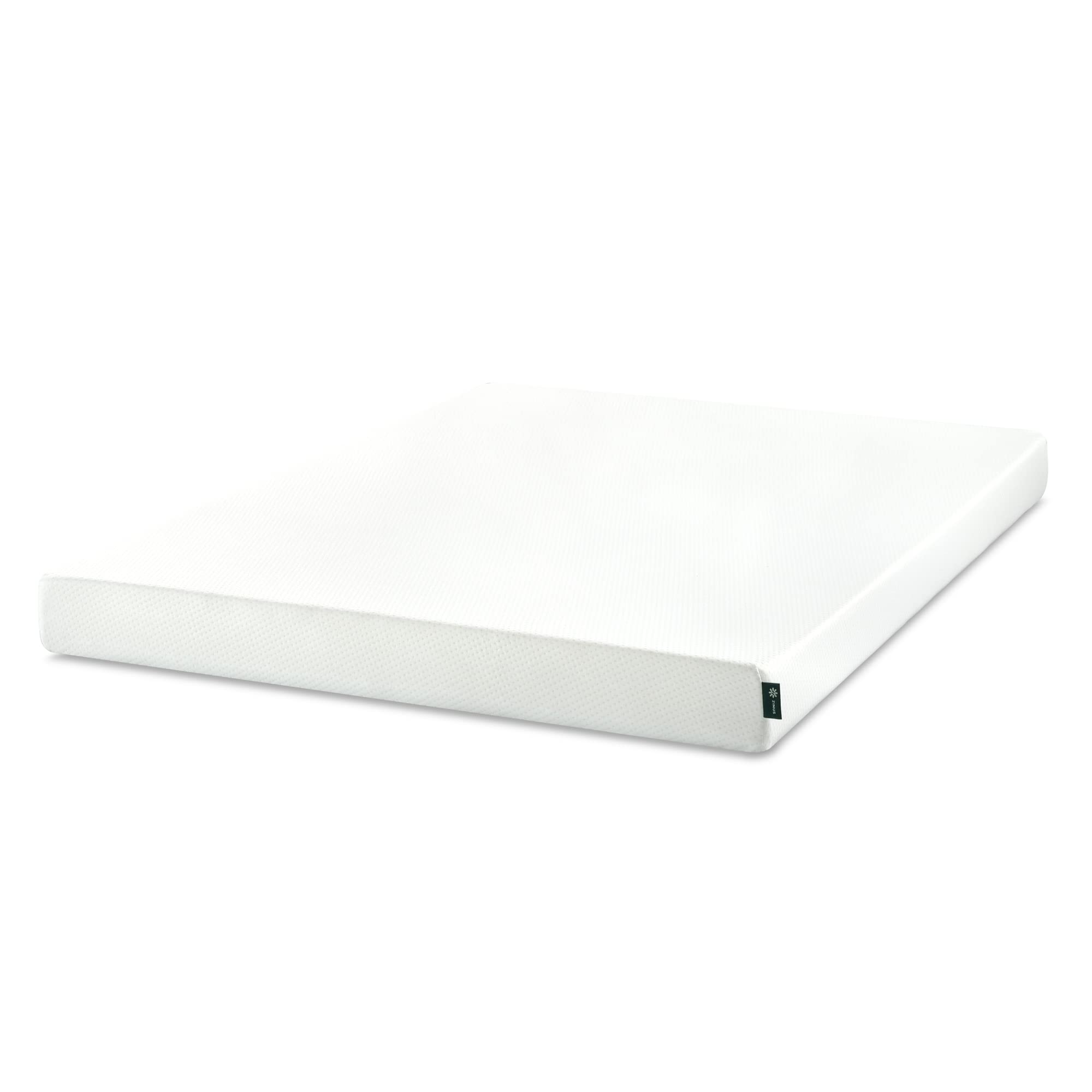 ZINUS 6 Inch Green Tea Memory Foam Mattress, Full, Fiberglass Free, Patented Custom Contour Support, Sturdy Base Foam, CertiPUR-US Certified, Mattress in A Box, White