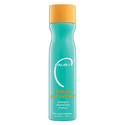 Malibu C Hydrate Color Depositing Shampoo - Sulfate Free Hair Color Dye and Protectant - Color Safe Moisturizing Vitamin Complex - Hydrating Shampoo for Color Treated Hair - Vegan Hair Care (9 oz)