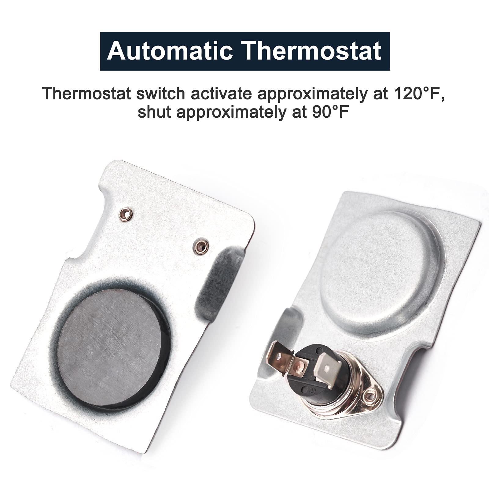Hiorucet Magnetic Thermostat Switch for Fireplace Blower Fan, Wood Stove, Gas Log Fireplace, Fireplace Stove Blower Fan Variable Rheostat Speed On/Off Switch Control.
