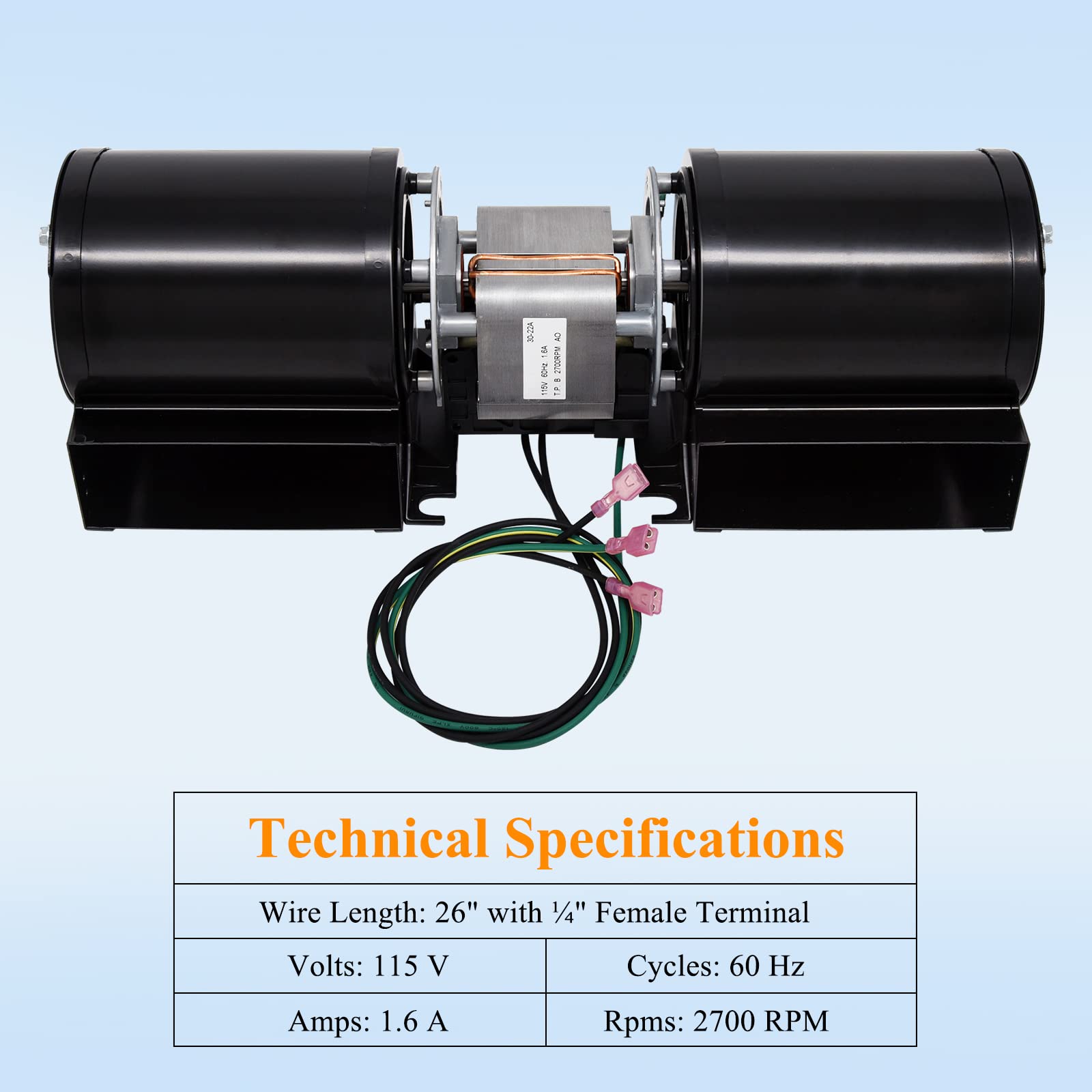 Criditpid Replacement 80P20003-R Convection Blower Fan for St Croix Afton Bay, Auburn, Hastings Pellet Stoves.