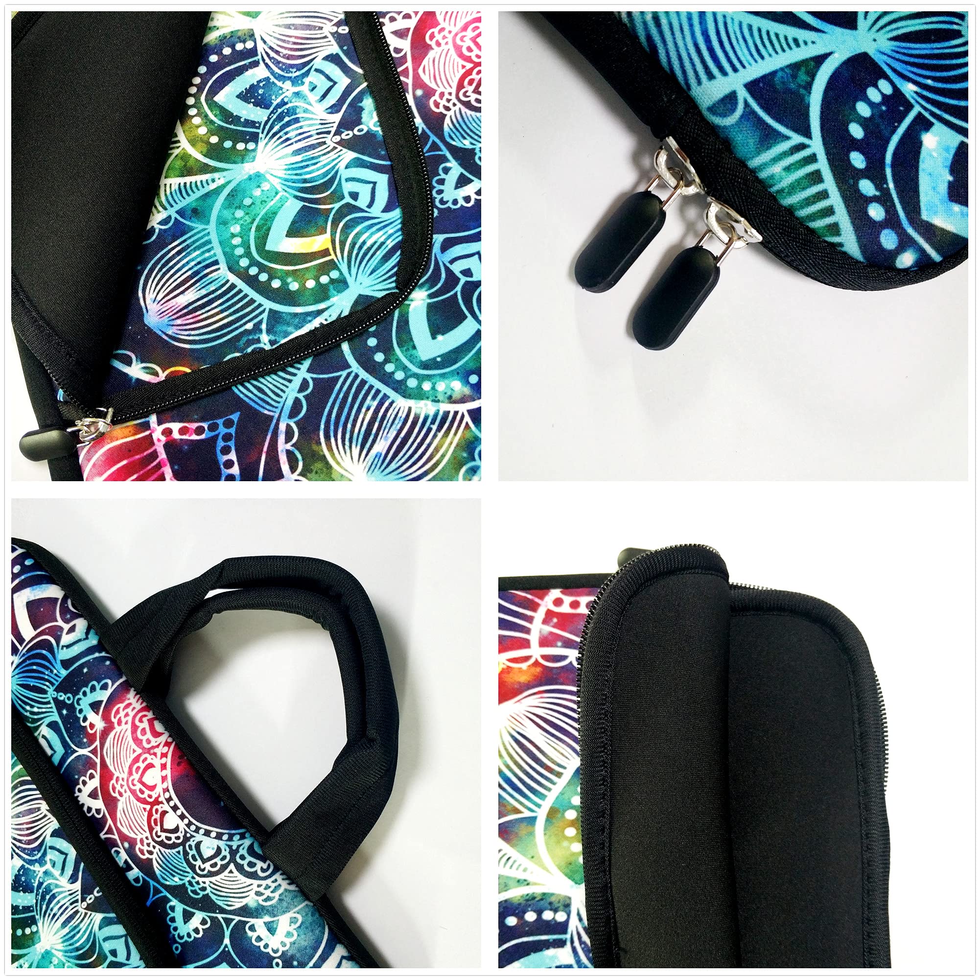 14 15 15.4 15.6 Inch Laptop Handle Bag Computer Protective Case Sleeve Neoprene Cover Compatible with MacBook Pro 15" 15.6" Dell Lenovo HP Asus Acer Sony Toshiba Chromebook Notebook (Mandala Arts)