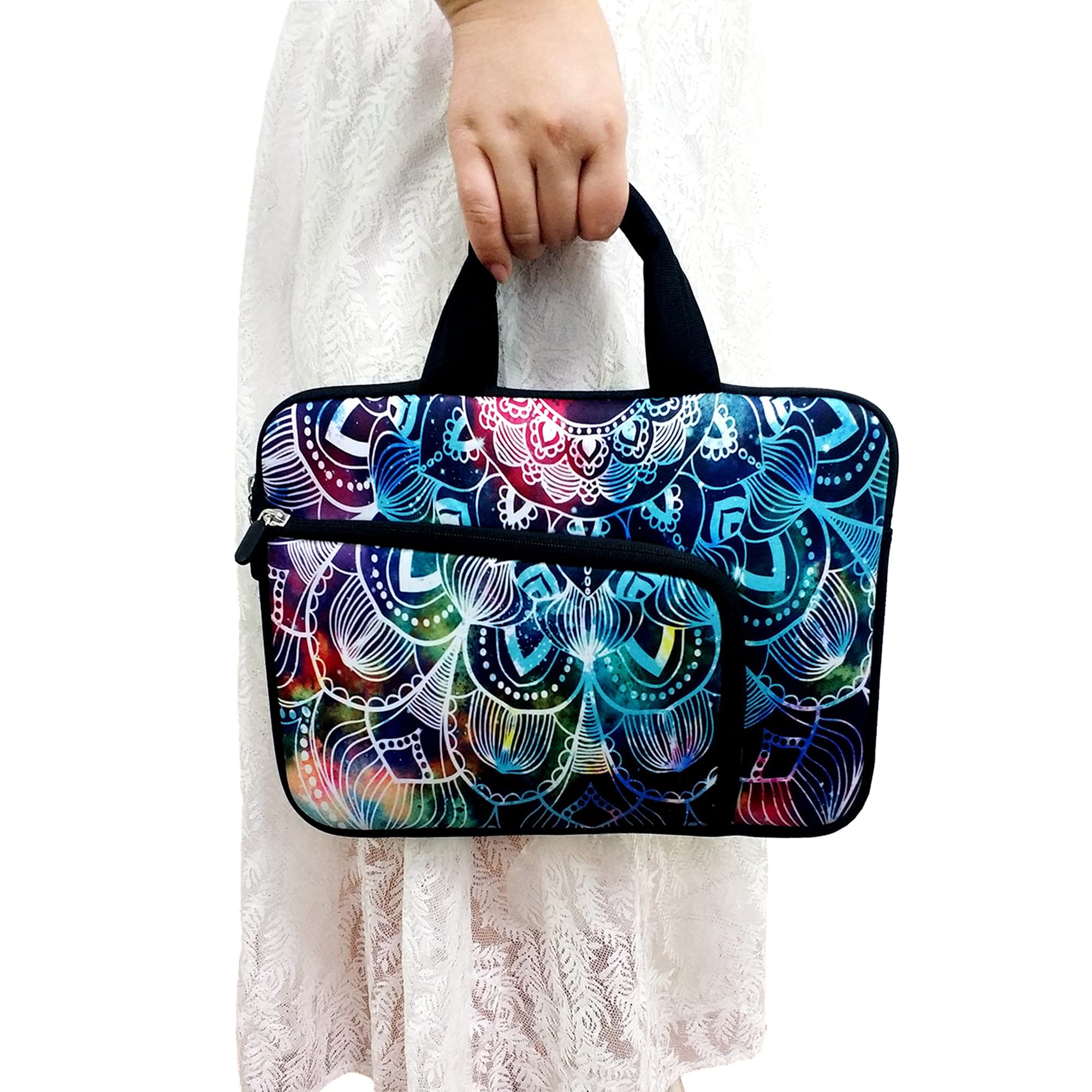 14 15 15.4 15.6 Inch Laptop Handle Bag Computer Protective Case Sleeve Neoprene Cover Compatible with MacBook Pro 15" 15.6" Dell Lenovo HP Asus Acer Sony Toshiba Chromebook Notebook (Mandala Arts)