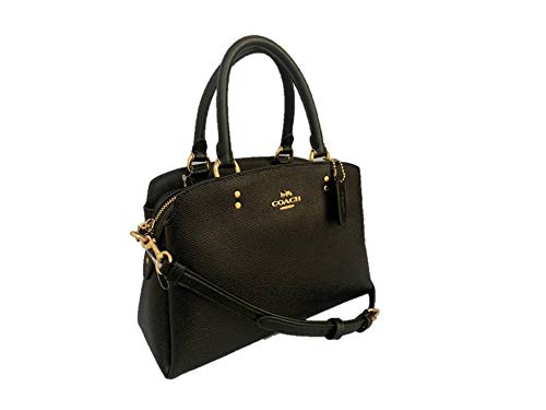 Coach Crossgrain Leather Mini Lille Carryall Satchel - Black, Small