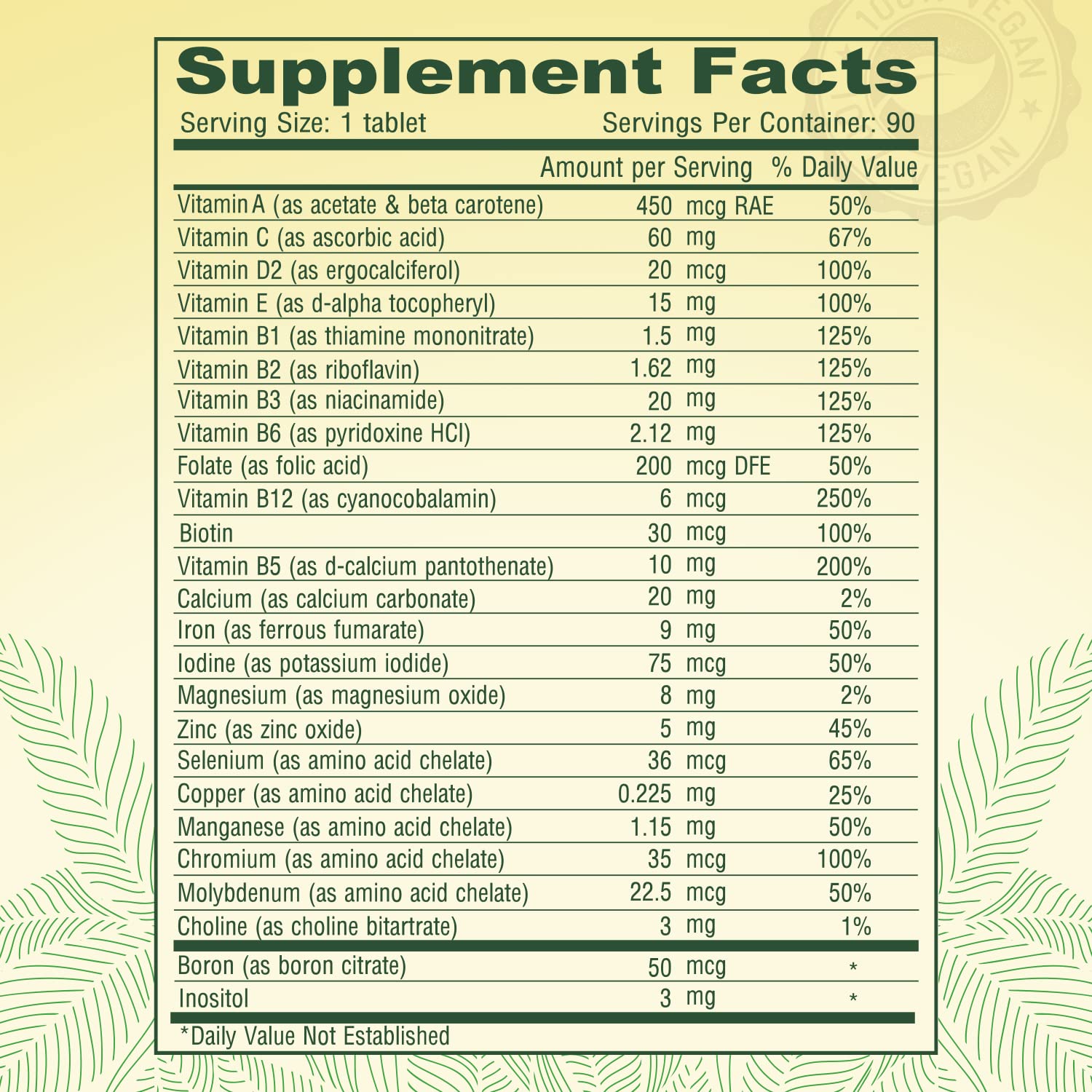 DEVA Tiny Tablets Vegan Multivitamins for Women & Men, Multivitamin with Iron, Mineral Supplement, Vitamin C, Vitamin B Complex, Vitamin B12, Vitamin E, Zinc, Gluten Free, 90 Tablets (Pack of 2)