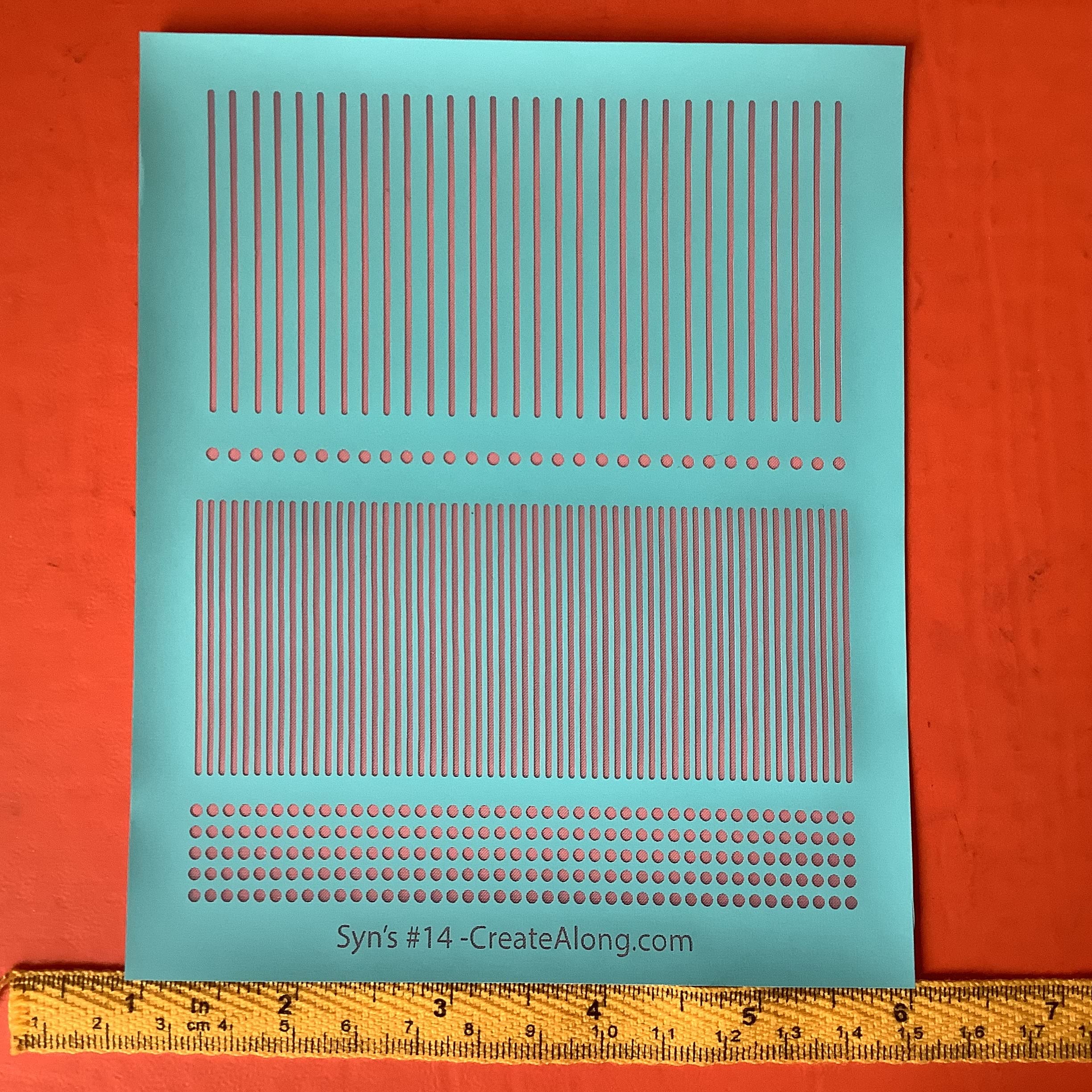 CreateAlong Syn's #14 Stripes and Dots Geometric Silkscreen for Crafting Polymer Clay + Mixed Media