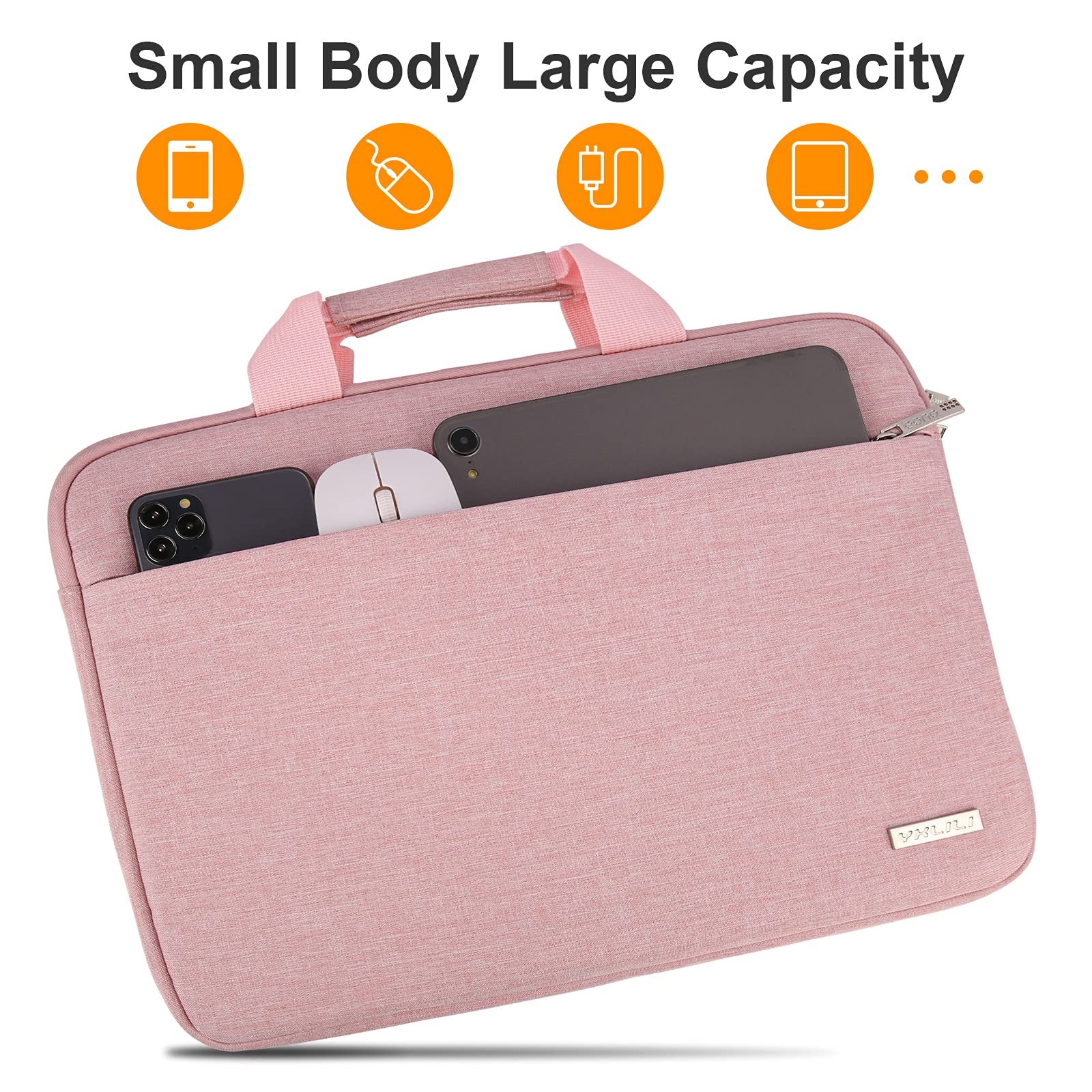 YXLILI Laptop Sleeve 15.6 inch Computer Case for Laptop Protective case with Handle Soft Lining Padded Bag Shock Resistant for 16 inch MacBook Pro Air Hp Acer Asus Lenovo Dell Chromebook