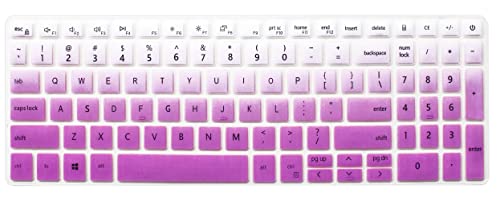 Keyboard Skin Compatible for Dell Inspiron 15 3000 3501 3502 3505, Dell Inspiron 15 17 5000 5584 5590 5593 5594 5598 5501 5502 5505 5508 5509 7000 7500 7590 7591 7501 7506 7706 7790 7791 (Purple Ombre