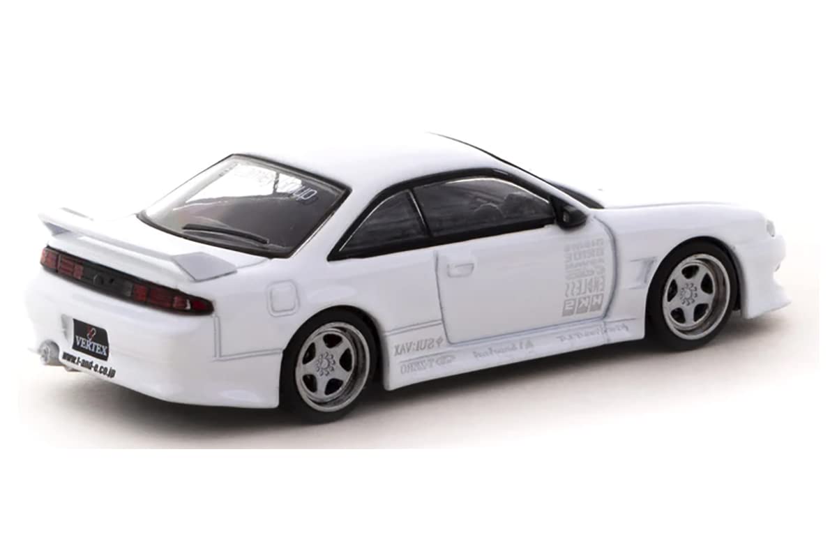 Vertex Silvia S14 RHD (Right Hand Drive) White Lamley Group Special Edition Global64 Series 1/64 Diecast Model Car by Tarmac Works T64G-018-WH