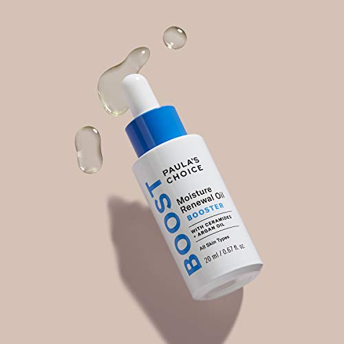 Paula's Choice BOOST Moisture Renewal Oil Booster, Ceramides & Argan Oil Serum for Redness Relief, Dry Skin, 0.67 Ounce