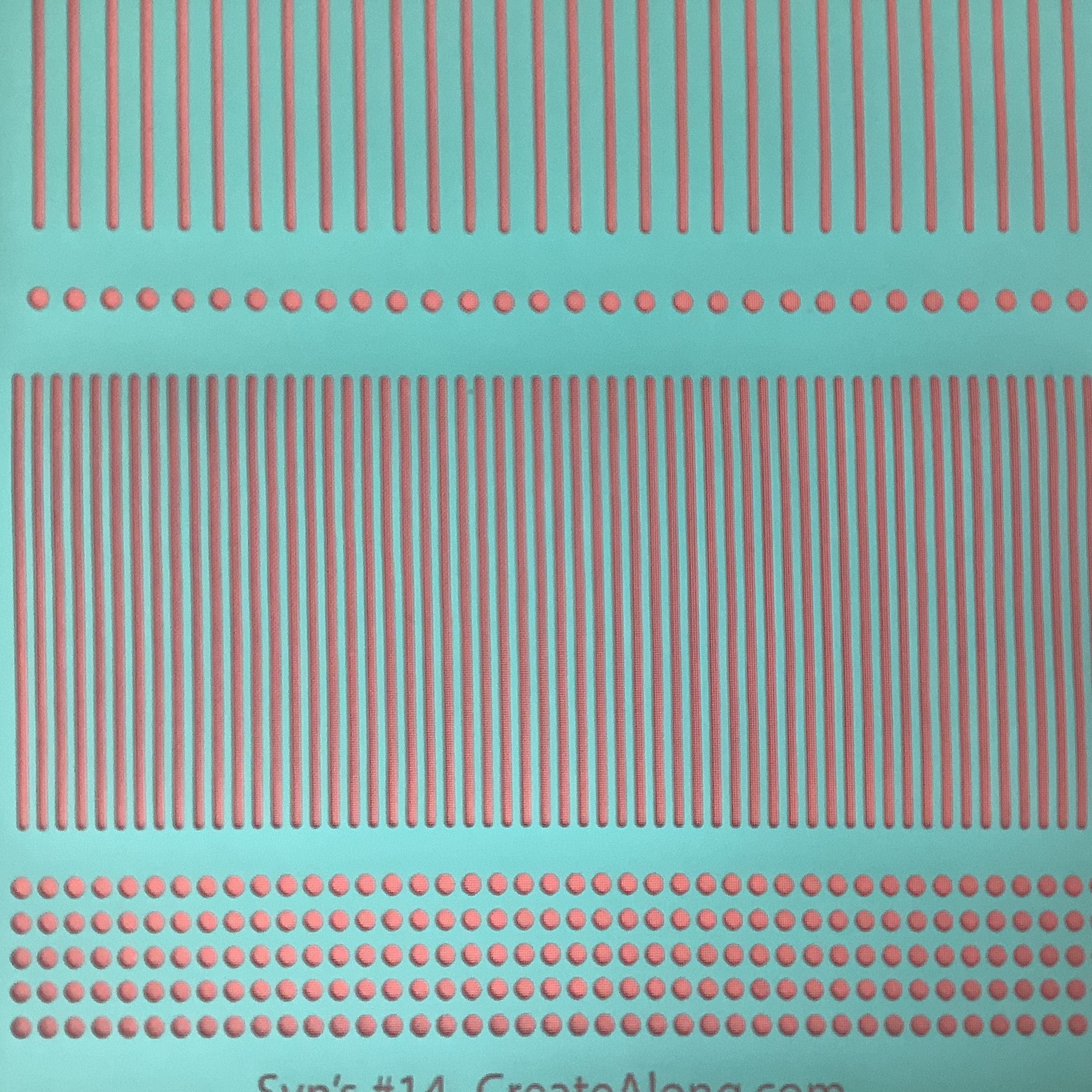CreateAlong Syn's #14 Stripes and Dots Geometric Silkscreen for Crafting Polymer Clay + Mixed Media