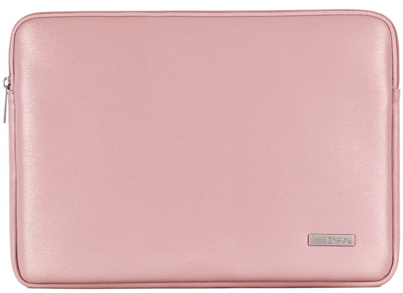 15 Inch PU Leather Laptop Sleeve Bag Padded Frosted Protective Notebook Computer Case Cover for MacBook Pro MacBook Air Chromebook Acer Dell HP Samsung Sony (Light Purple)