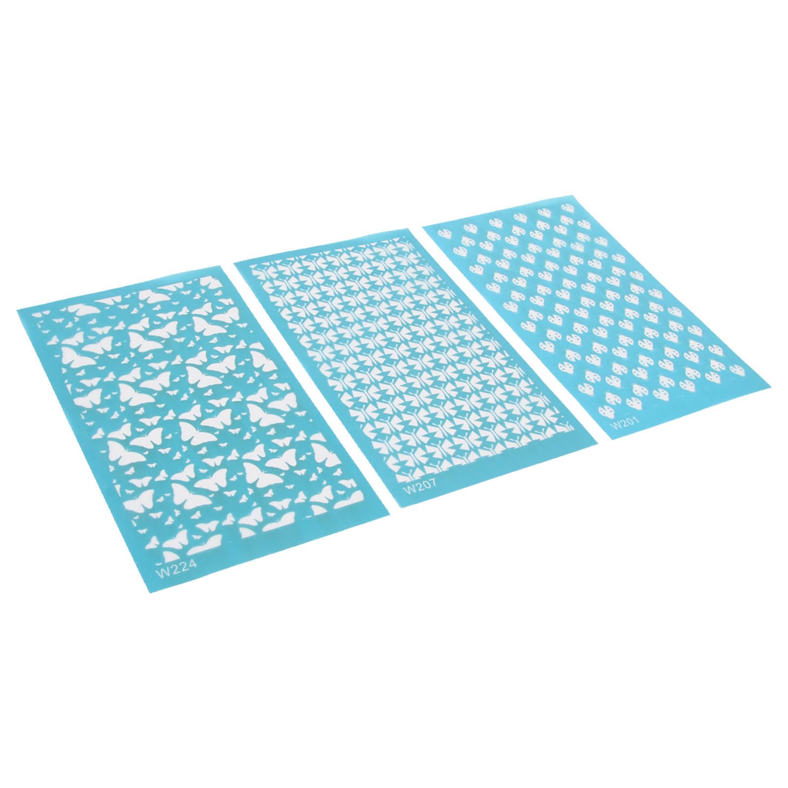 Screen Printing Kit, Reusable DIY Practical Skill Exercises Build Imagination Polymer Clay Silk Screen Stencils for Home Decoration (201, 207, 224)