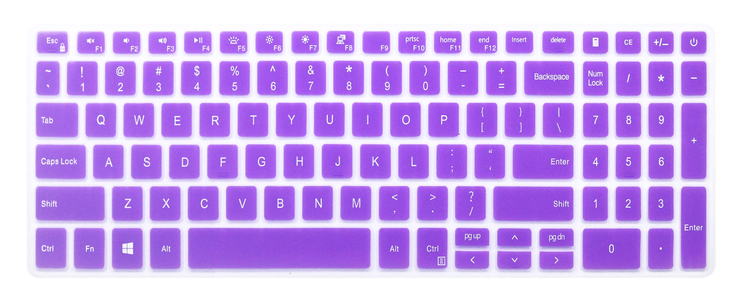 Keyboard Skin Compatible for Dell inspiron 15 3501 3502 3505 5502 5505 5508 5509 5584 5593 5594 5598, inspiron 15 7000 7501 7506 7591, inspiron 17 7706 7790 7791, Dell Latitude 3500 3510 15.6" (Purple
