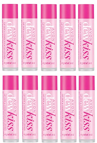 Avon Dew Kiss Lip Dew Lip Balm Lof, 0.15 Ounce (Pack of 10)