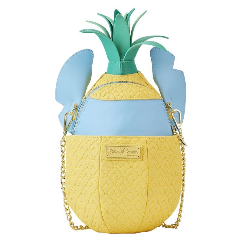 Loungefly Stitch Shoppe Women's Disney Lilo & Stitch Figural Pineapple Crossbody Bag Purse