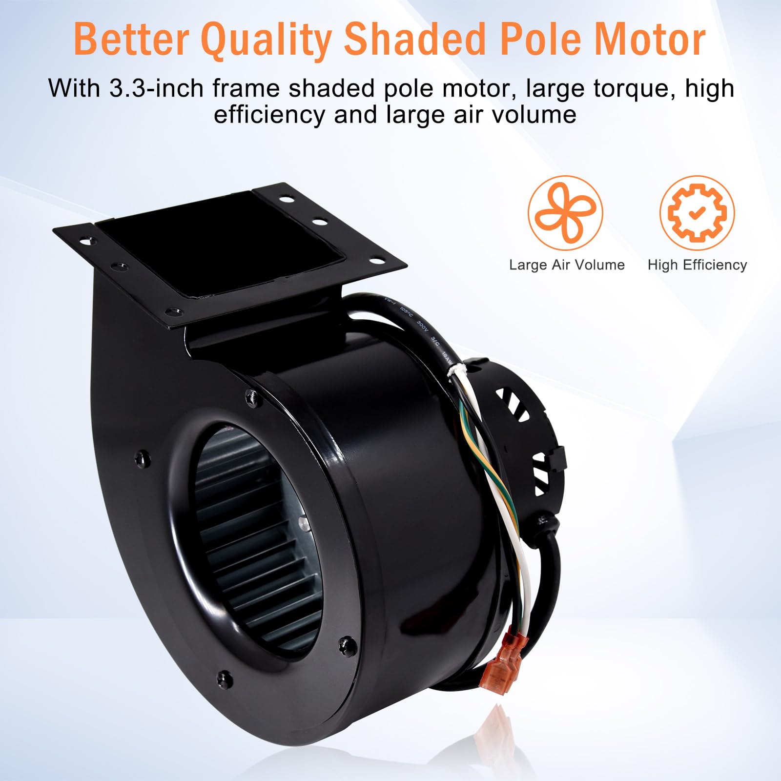 Hipoilk 3-21-33647 Convection Blower Fan for Harman P68, P61, P43, P38, Advance, Accentra 52i Pellet Stove, 3-21-22647 Distribution Blower Fan