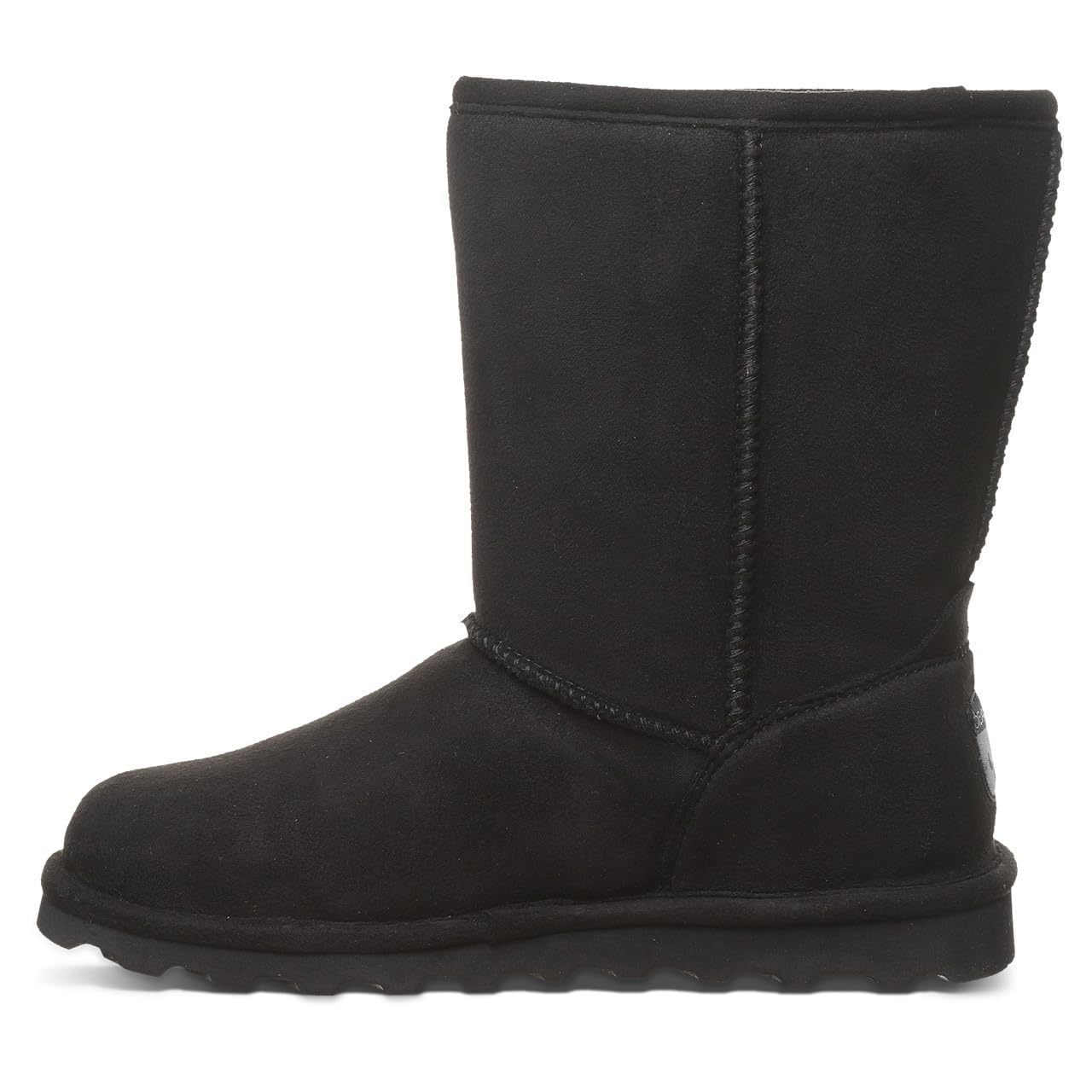 BEARPAW Women's Elle Short Vegan Black Size 9 | Women's Boot Classic Suede | Women's Slip On Boot | Comfortable Winter Boot