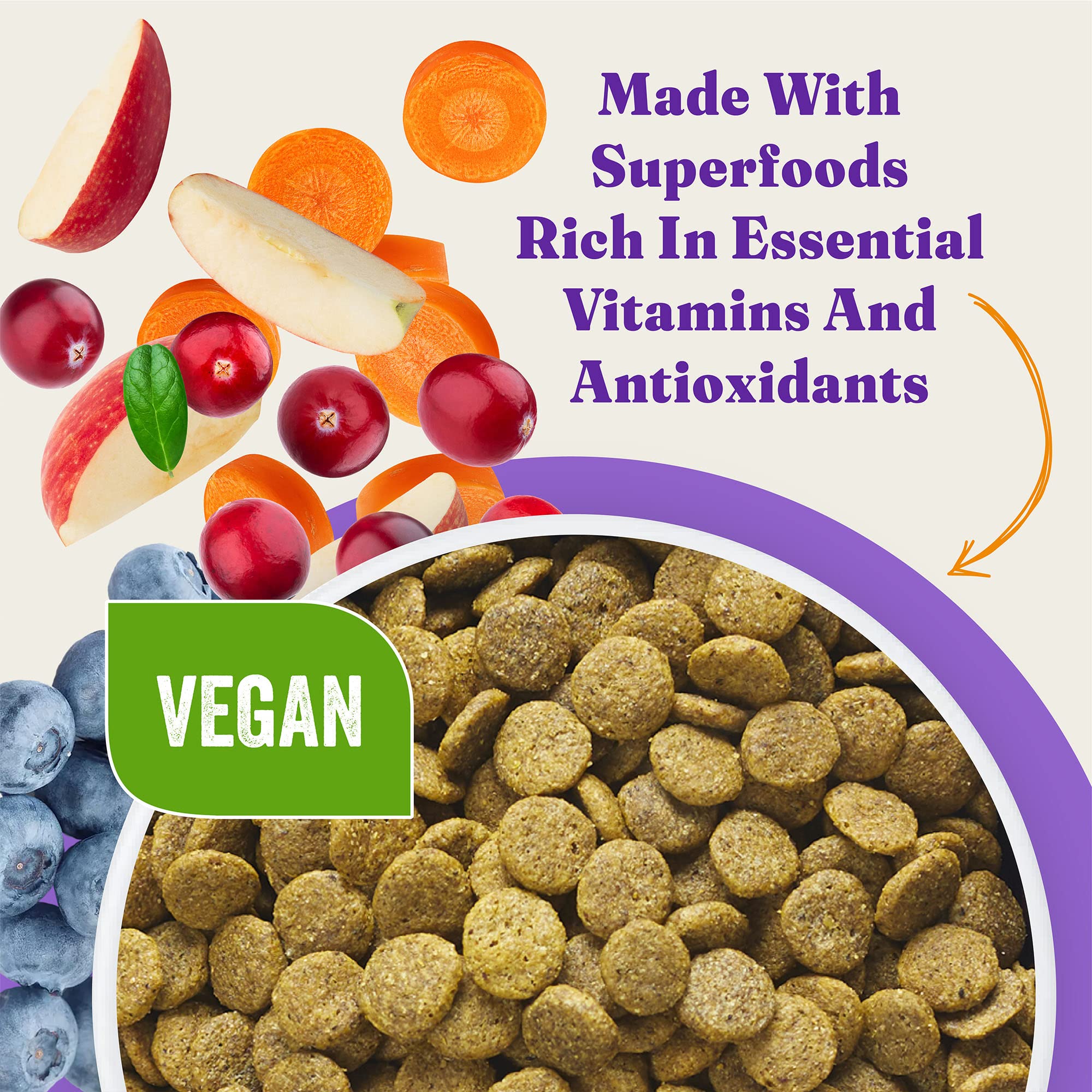 Halo Holistic Adult Dog Vegan Plant-Based Recipe with Superfoods 3.5 lb Bag