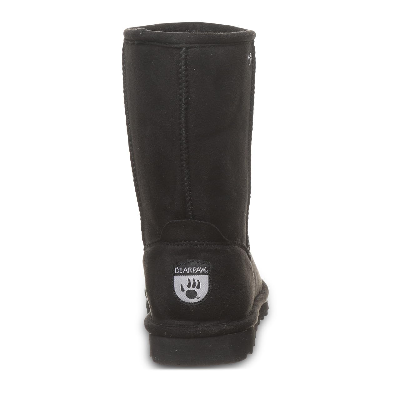 BEARPAW Women's Elle Short Vegan Black Size 9 | Women's Boot Classic Suede | Women's Slip On Boot | Comfortable Winter Boot