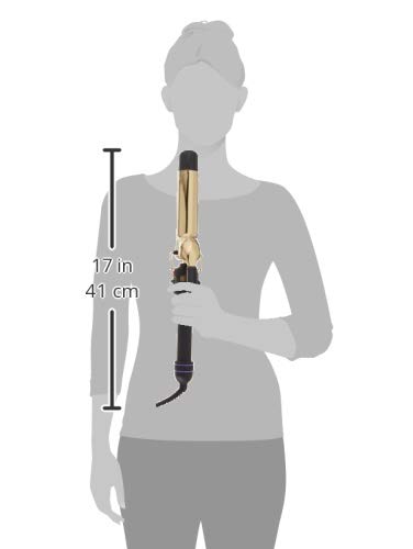 Hot Tools Pro Signature Gold Curling Iron | Long-Lasting, Defined Curls, (1-1/4 in)