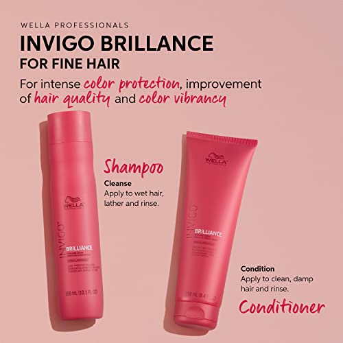 Wella Professionals Invigo Brilliance Shampoo & Conditioner Set, Color Protection & Color Vibrancy for Fine/Normal Hair