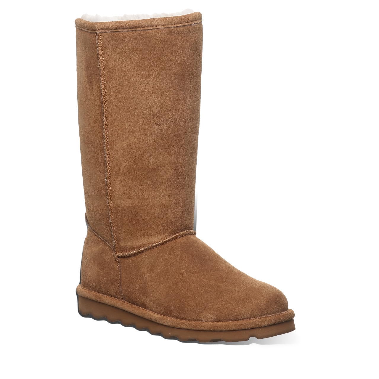BEARPAW Women's Elle Tall Vegan Hickory Size 7 | Women's Slip On Boots | Comfortable Suede Winter Boot