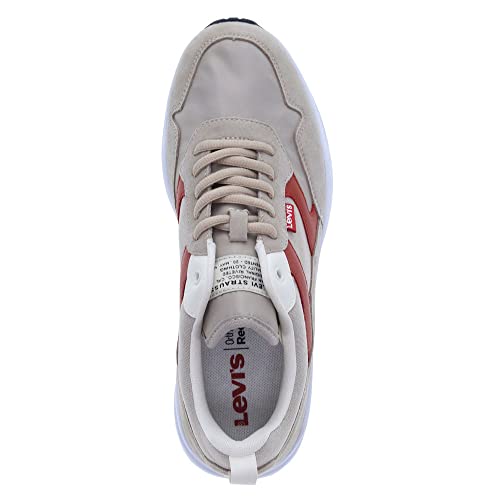 Levi's Mens Oats 2 Vegan Synthetic Leather Casual Trainer Sneaker Shoe, Tan, 10 M