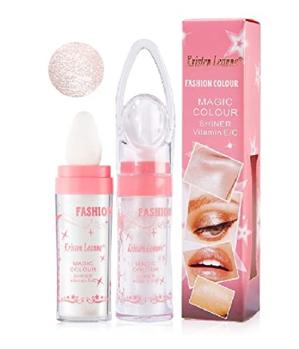 2 Pack Polvo De Hadas, Body Brightens the Natural Three-dimensional Face Blusher Patting Polvo De Hadas Powder Highlighter Makeup. (01# White moonbeam)