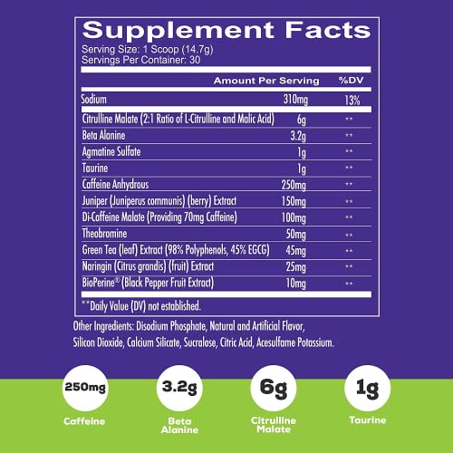 REDCON1 Total War Preworkout - Contains 320mg of Caffeine from Green Tea, Juniper & Beta Alanine - Pre Work Out with Amino Acids to Increase Pump, Energy + Endurance (Sour Gummy Bear, 30 Servings)