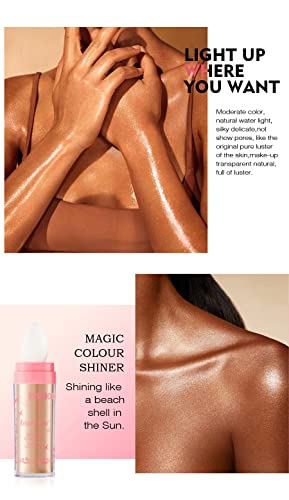 2 Pack Polvo De Hadas, Body Brightens the Natural Three-dimensional Face Blusher Patting Polvo De Hadas Powder Highlighter Makeup. (01# White moonbeam)